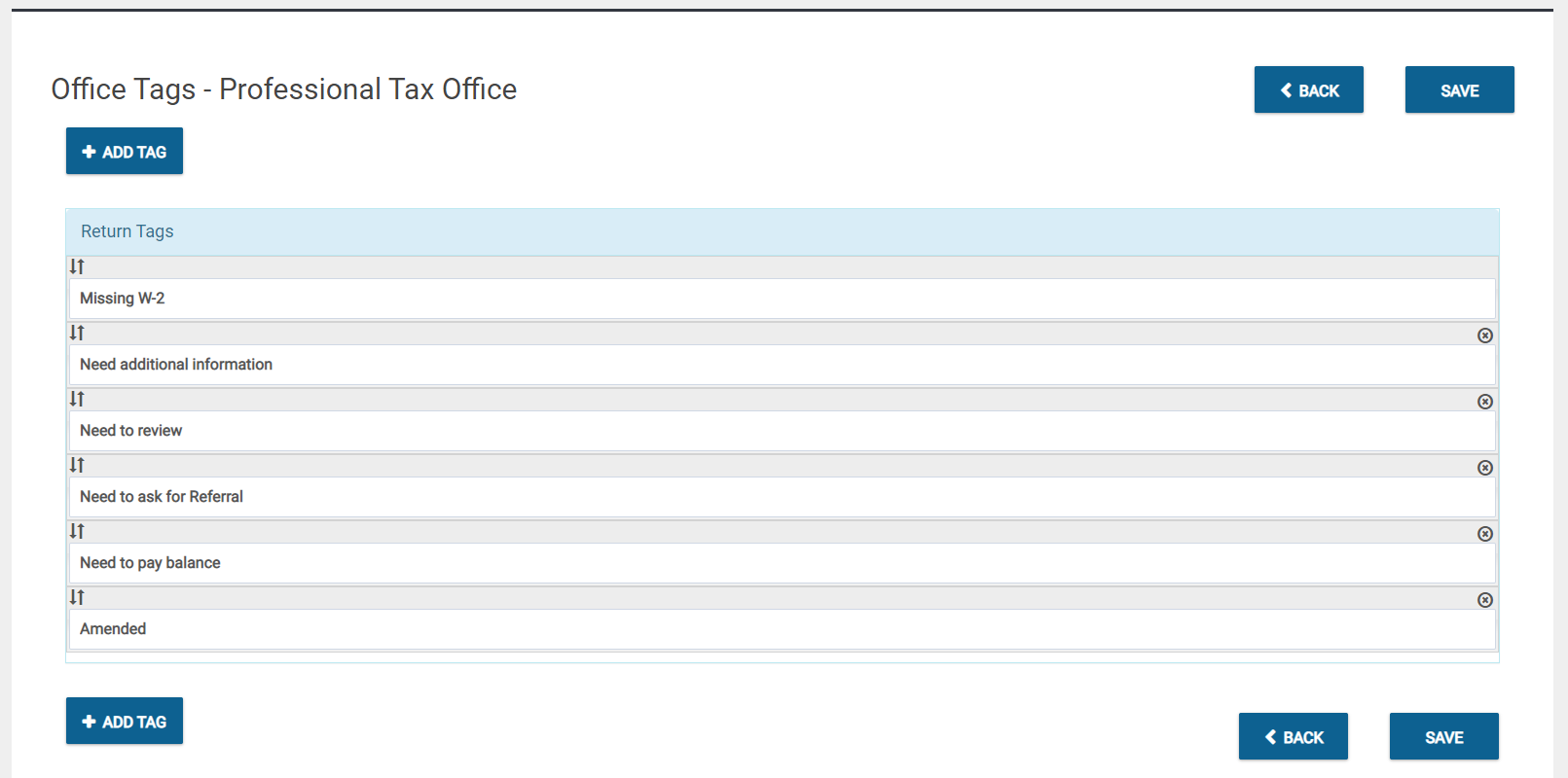 ProWeb: Return Tags – Support