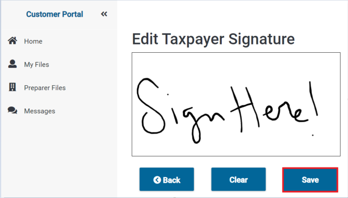How Does the Taxpayer Sign Documents in Customer Portal? – Support