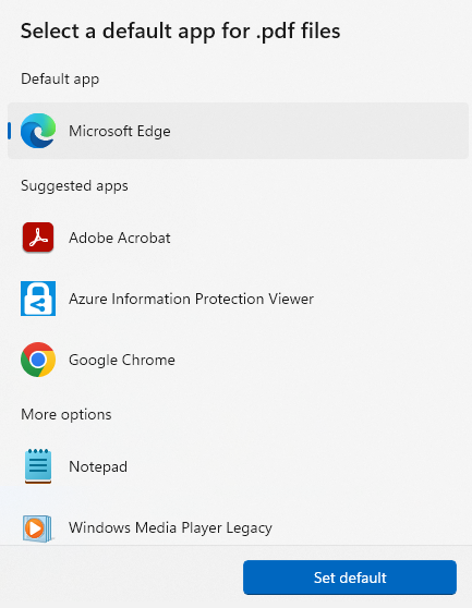 Cómo establecer la aplicación predeterminada para archivos PDF en Windows – TaxSlayer Pro Soporte